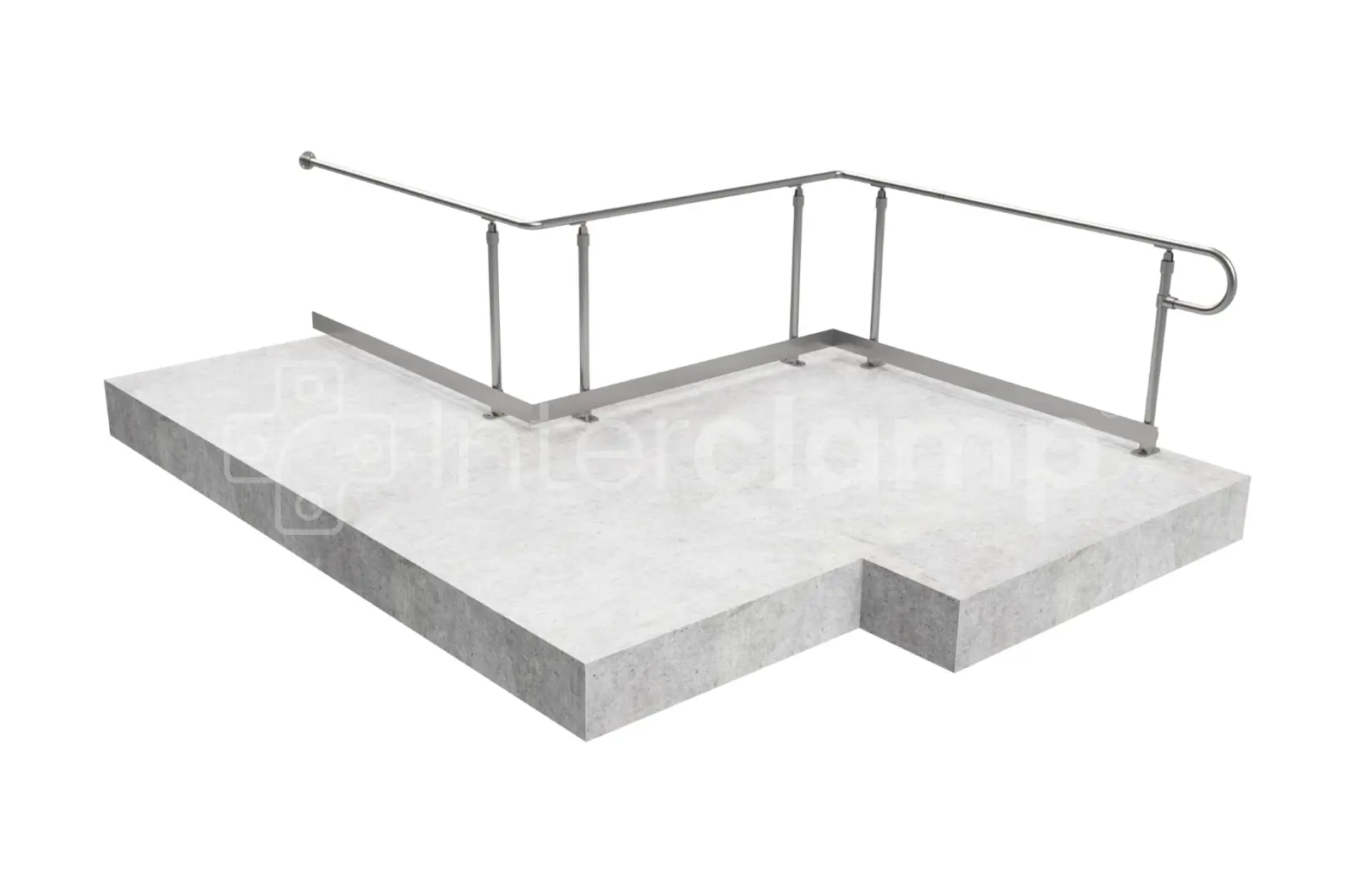 Interclamp® Safety Post 5020 - DDA Assist Inline Single Rail Handrail ...