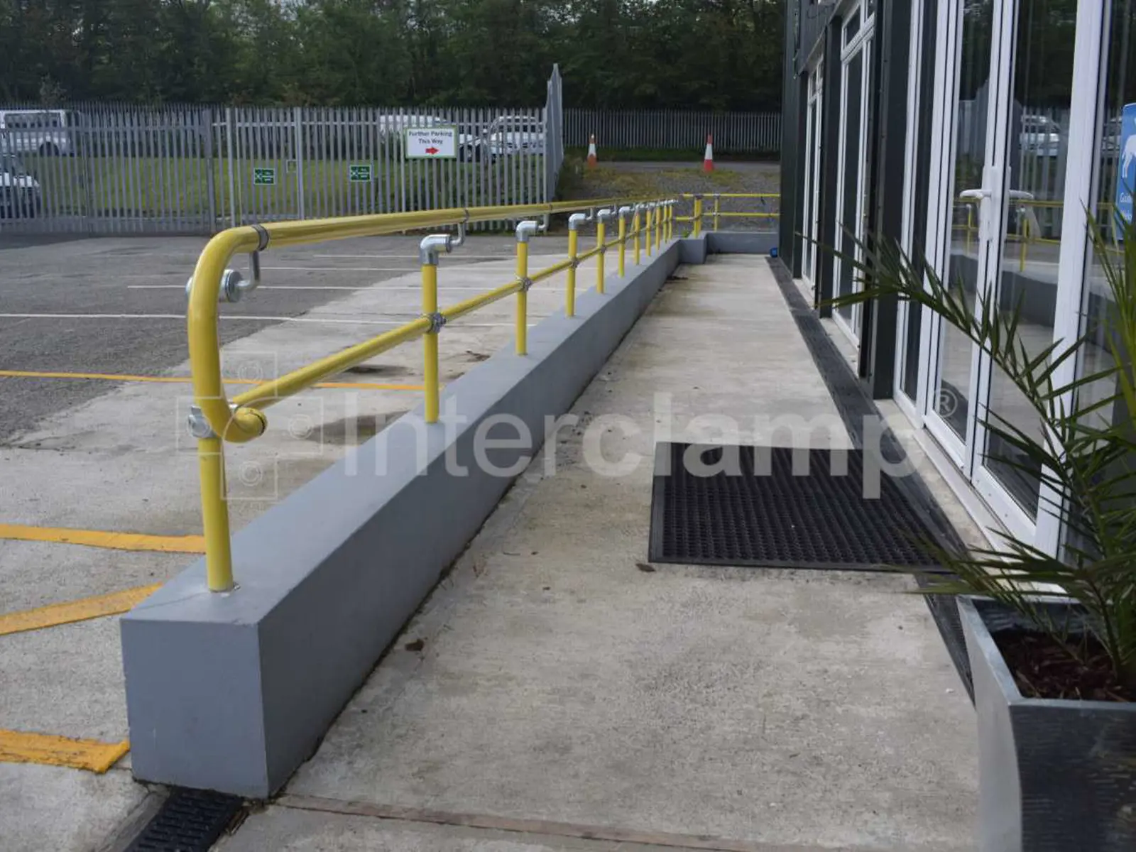 DDA Compliant Disability Handrailing in Safety Yellow