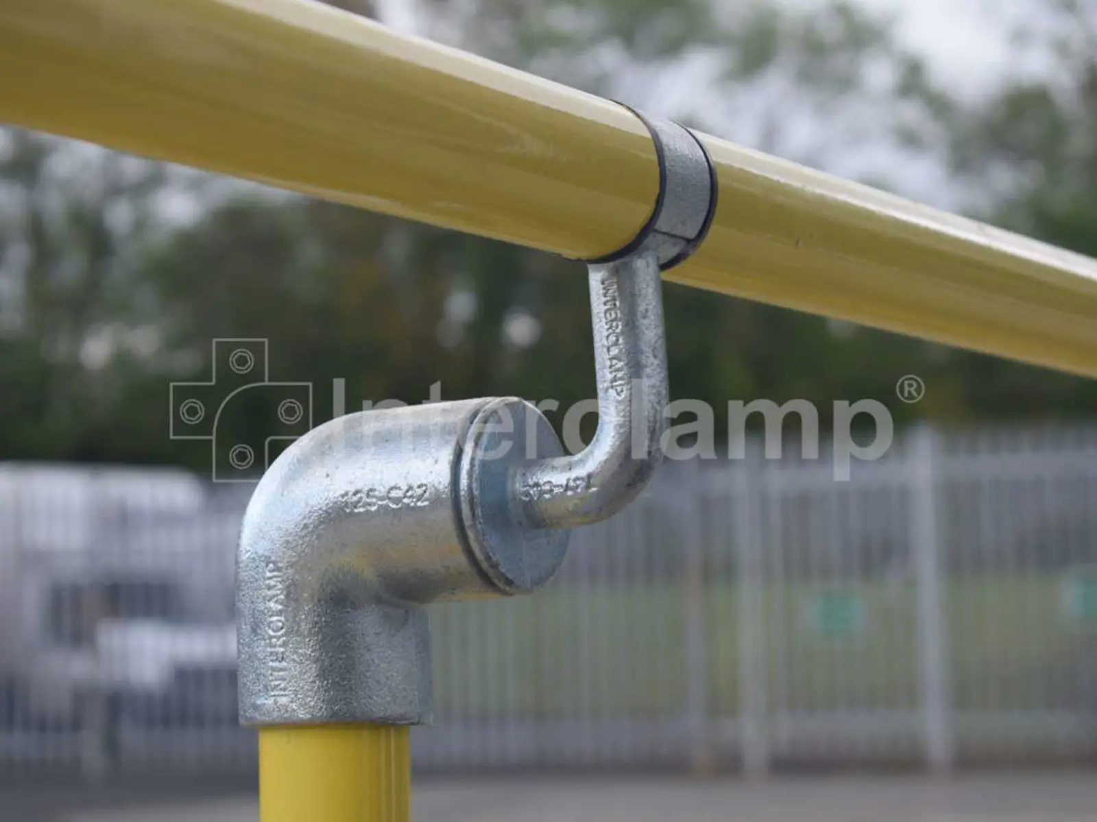 DDA Compliant Disability Handrailing in Safety Yellow