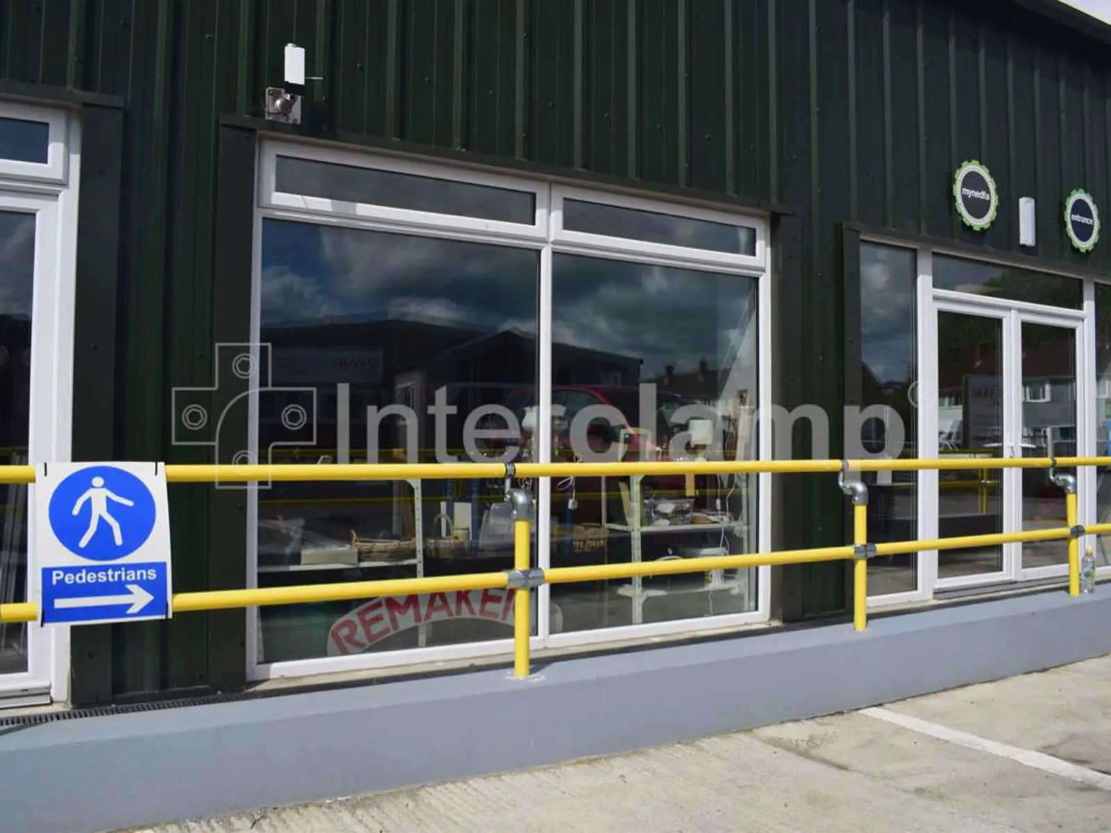 DDA Compliant Disability Handrailing in Safety Yellow