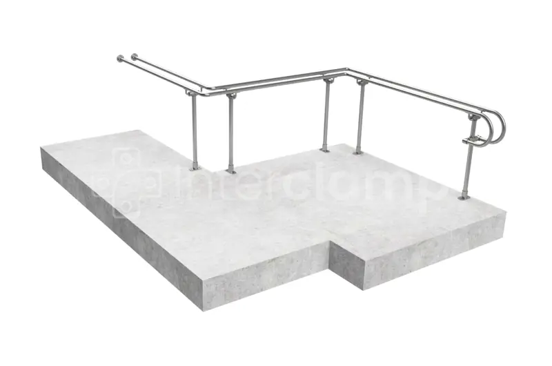 Interclamp® Safety Post 5160 - DDA Assist Double Offset Handrail - Top ...