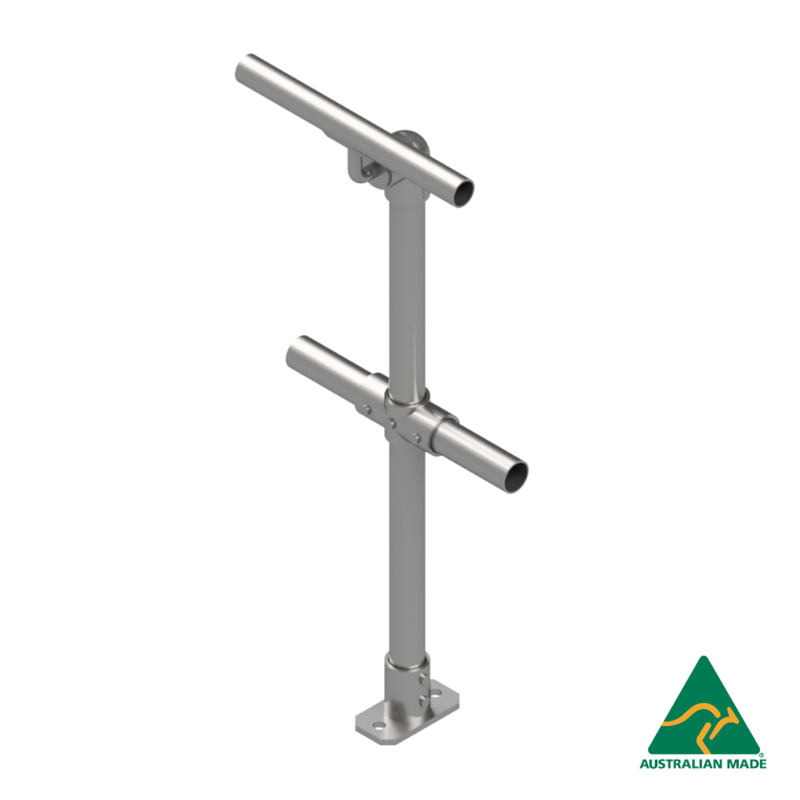 Interclamp® Safety Post 5080 - DDA Assist Offset Double Rail Handrail ...